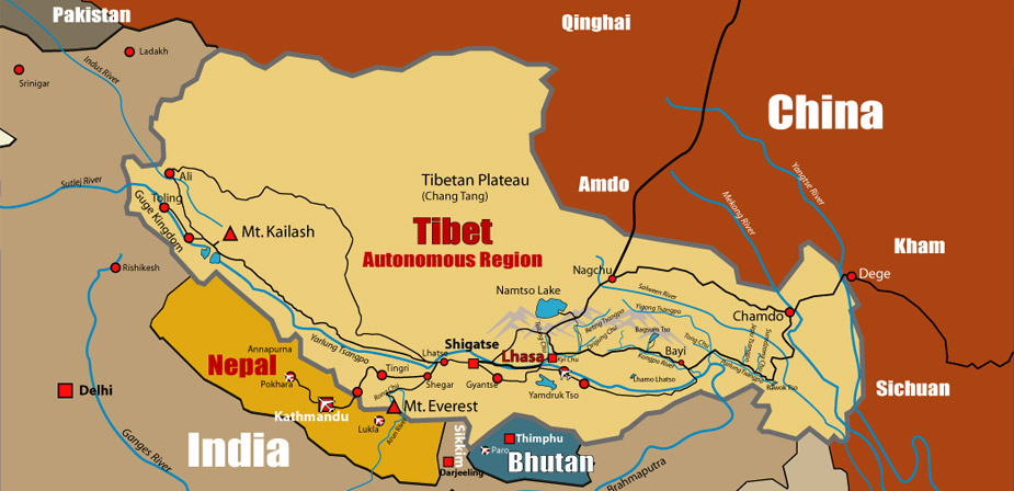 Tibet Travel Maps, Maps of Tibet-TravelChinaTibet.com